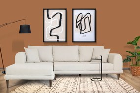 Haanah Home Čtyřmístná pohovka NERO světlá levá 250 cm