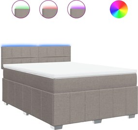 Box spring postel s matrací taupe 160x200 cm textil 3289423
