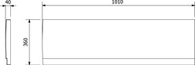 Polysan Deep Plain 83631 panel čelní 100 x 36 cm pravý