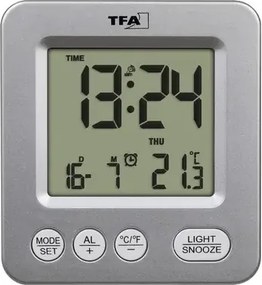 TFA 60.2567.54 / Digitální budík / Rádiem řízený DCF / Vnitřní teplomě