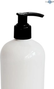Dávkovač na mýdlo 500 ml bílý s černou pumpičkou BELA