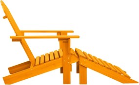 Zahradní židle Adirondack s podnožkou masivní jedle oranžová 315868