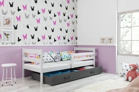 BMS Group Dětská postel s úložným prostorem ERYK bílá Velikost postele: 200x90 cm, Barva šuplíku: Grafit