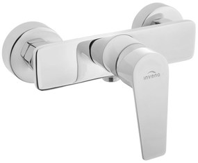 Invena Dokos, nástěnná sprchová baterie, bílá-chromová, INV-BN-19-002-V
