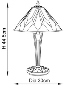 Endon 70365 - Stolní lampa Tiffany ASTORIA 1xE14/40W/230V pr. 30 cm