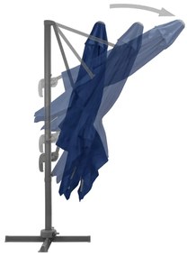 Konzolový slunečník s hliníkovou tyčí 3 x 3 m azurově modrý - Default Title