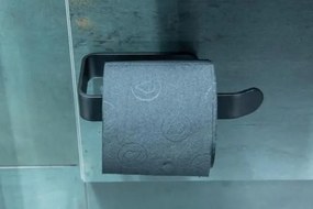 Duramat Držák na toaletní papír, samolepicí 3M, černý, 18x3x8