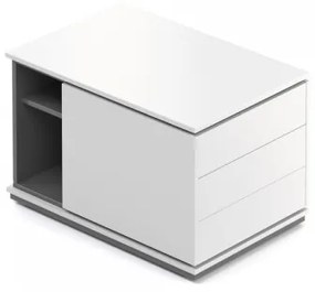 Kontejner Creator 90,4 x 53,6 cm, 2-modulový - pravý, antracit/bílá