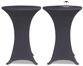 Strečový návlek na stůl 2 ks 60 cm antracitový 131428