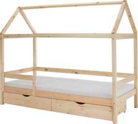 Montessori postel, 90x200, přírodní, masiv, NOEMA