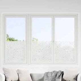 Statická Okenní Fólie Vzor květin 90 x 500 cm PVC 3394716