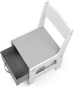 Set stolek a dvě židle Sven bílá / Dětský nábytek / Stůl + 2 židle