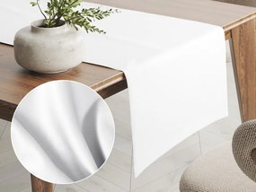 Biante Teflonový běhoun na stůl TF-027 Bílý bez vzoru 20x140 cm