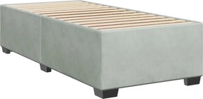 Box spring postel s matrací světle šedá 90x190 cm samet 3290798