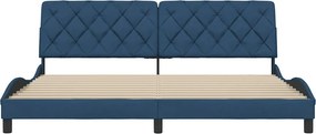 Rám postele bez matrace modrý 200 x 200 cm textil 3310628