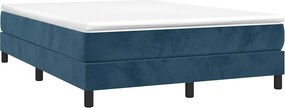 Rám postele s boxspringem tmavě modrý 140x200 cm samet 3120776