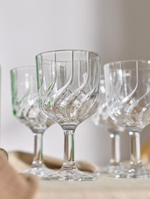 Sinsay - Sklenice na nožce s lisovaným vzorem 4 pack - clear
