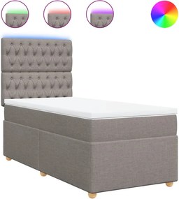 Box spring postel s matrací taupe 90x190 cm textil 3293446
