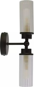 Searchlight 29982BK Dvojité nástěnné svítidlo IMPERIAL černé IP44