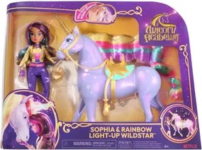 Spin Master Unicorn Academy Světelný jednorožec Wildstar s panenkou So