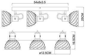 GLOBO LENNA 54660-3 Stropní svítidlo