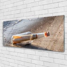 akrylový obraz Dopis Láhev Pláž Umění 125x50 cm