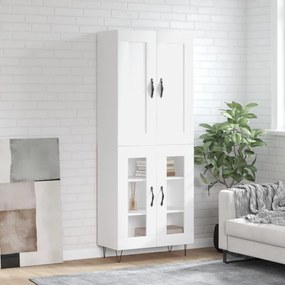 Skříň highboard bílá 69,5 x 34 x 180 cm kompozitní dřevo