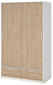 FALCO Šatní skříň s posuvnými dveřmi Line 74324 bílá/jackson hickory