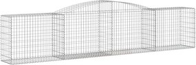 Klenuté gabionové koše 15ks 400x50x80/100 cm pozinkované železo 3146992