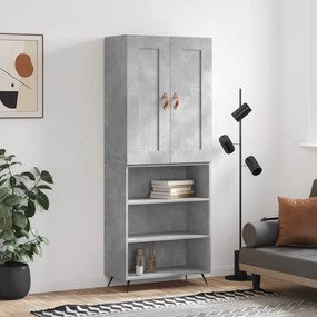 Skříň highboard betonově šedá 69,5x34x180 cm kompozitní dřevo 3200045