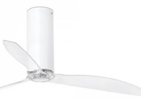 FARO 32034 - Stropní ventilátor TUBE FAN bílá/čirá pr. 128 cm