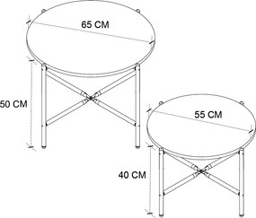Sada konferenčních stolků RENDA borovice