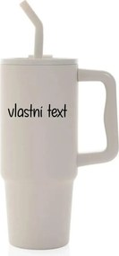 Vlastní text na nerezovou termosku s barevným víčkem