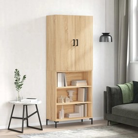 vidaXL Skříň highboard 69,5 x 34 x 180 cm kompozitní dřevo [3196070] Barva: kouřový dub