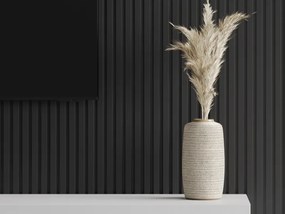 Mexen Lam-B, stěnové lamely 275 × 31,5 cm, HDF deska 4 mm, černá matná, S100-275317-2812-053