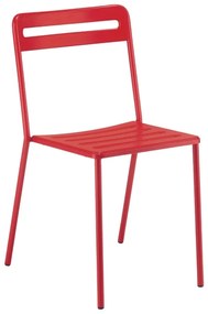 Červená kovová zahradní židle COLOS C 1.1/4