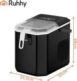 Výrobník ledu 1,2 l černý Ruhhy