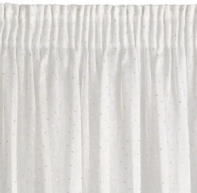 Bílá záclona na pásce SIBEL 300x250 cm