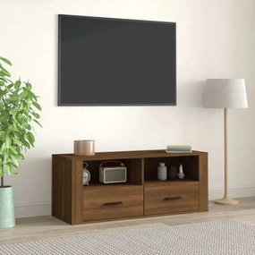 vidaXL TV skříňka 100 x 35 x 40 cm kompozitní dřevo [816814] Barva: hnědý dub