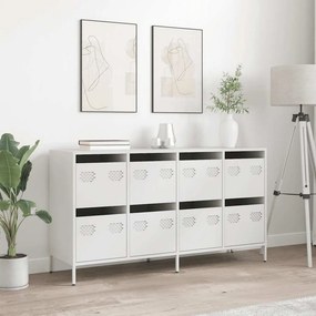 Příborník bílý 135 x 39 x 73,5 cm ocel válcovaná za studena 3307172
