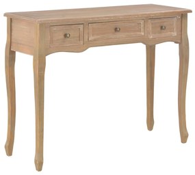 280047 vidaXL Dressing Console Table with 3 Drawers Brown