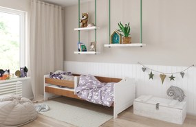 BabyBeds Dětská postel EMMA srdíčka Velikost postele: 160x80 cm, Barevné provedení: Olše, Úložný prostor: Ne, bez úložného prostoru Bílá