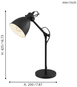 Eglo 49469 - Stolní lampa PRIDDY 1xE27/40W/230V