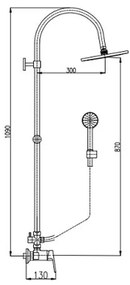 RAV Slezák Colorado Sprchový systém s pákovou baterií, bílá/chrom CO182.5/7BC