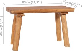 Zahradní lavice 80 cm masivní teakové dřevo 288816