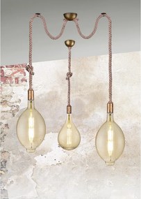Závěsné svítidlo v mosazné barvě ø 12 cm Rope – Trio