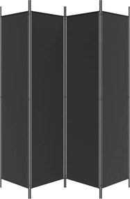 vidaXL 4dílný paraván 200x200 cm textil [350182] Barva: Bílá
