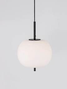 Bílé/černé skleněné závěsné svítidlo ø 30 cm Lato – Nova Luce