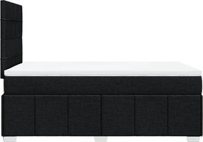 Box spring postel s matrací černá 120x190 cm textil 3291609