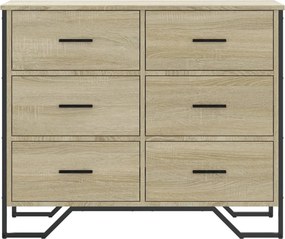 Komoda dub sonoma 91 x 35,5 x 74,5 cm kompozitní dřevo 3295303